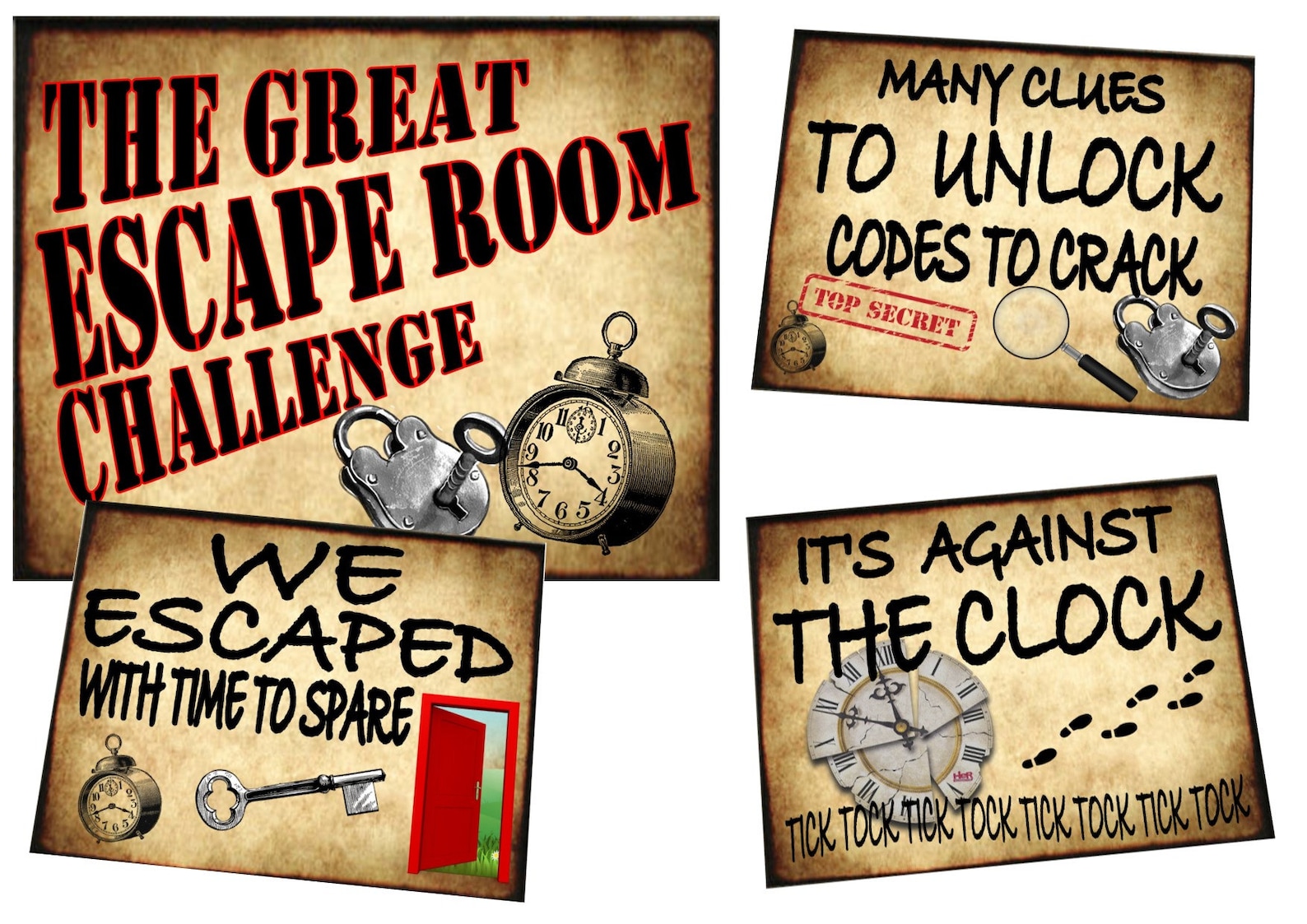 Escape Room Signs Retro Escape Room Sign Games Escape Room Escape Sign ...