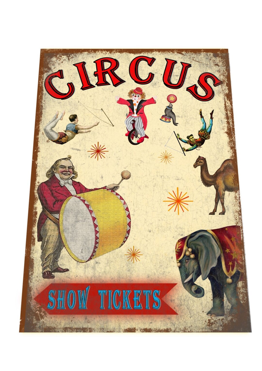 Circus Sign, Vintage Style Circus Sign, Metal Circus Poster Sign, Show ...