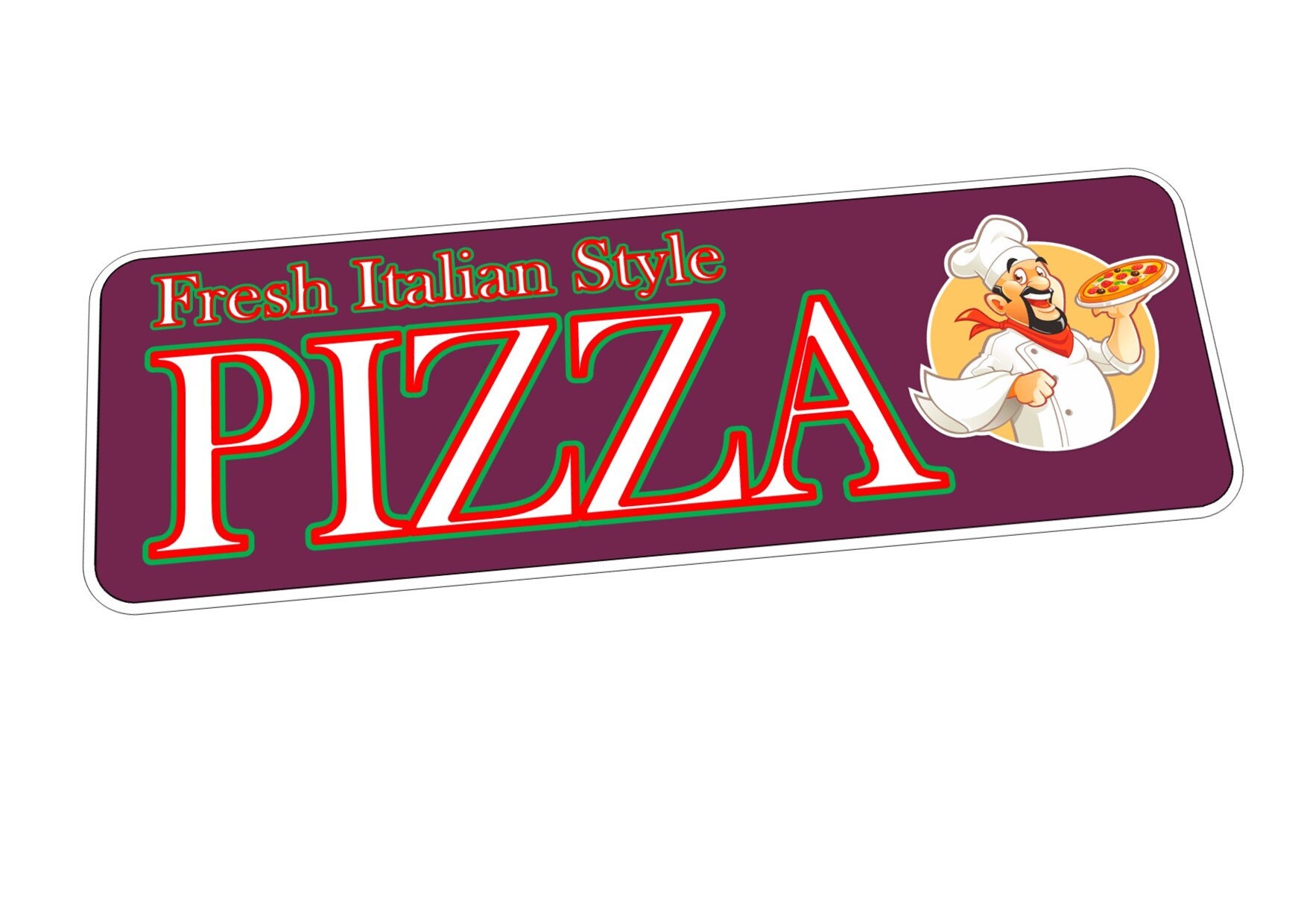 Pizza Italian Food Metal Sign Retro Style Pizza Food Café Sign Bistro ...