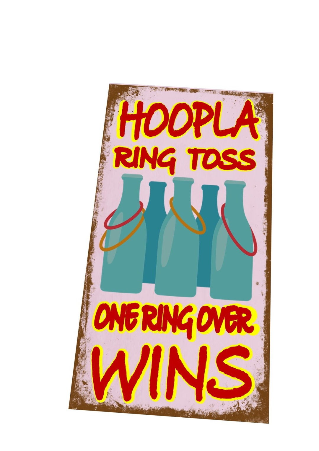 Hoopla Ring Toss Vintage Fairground Carnival Sign Vintage Style Fair ...