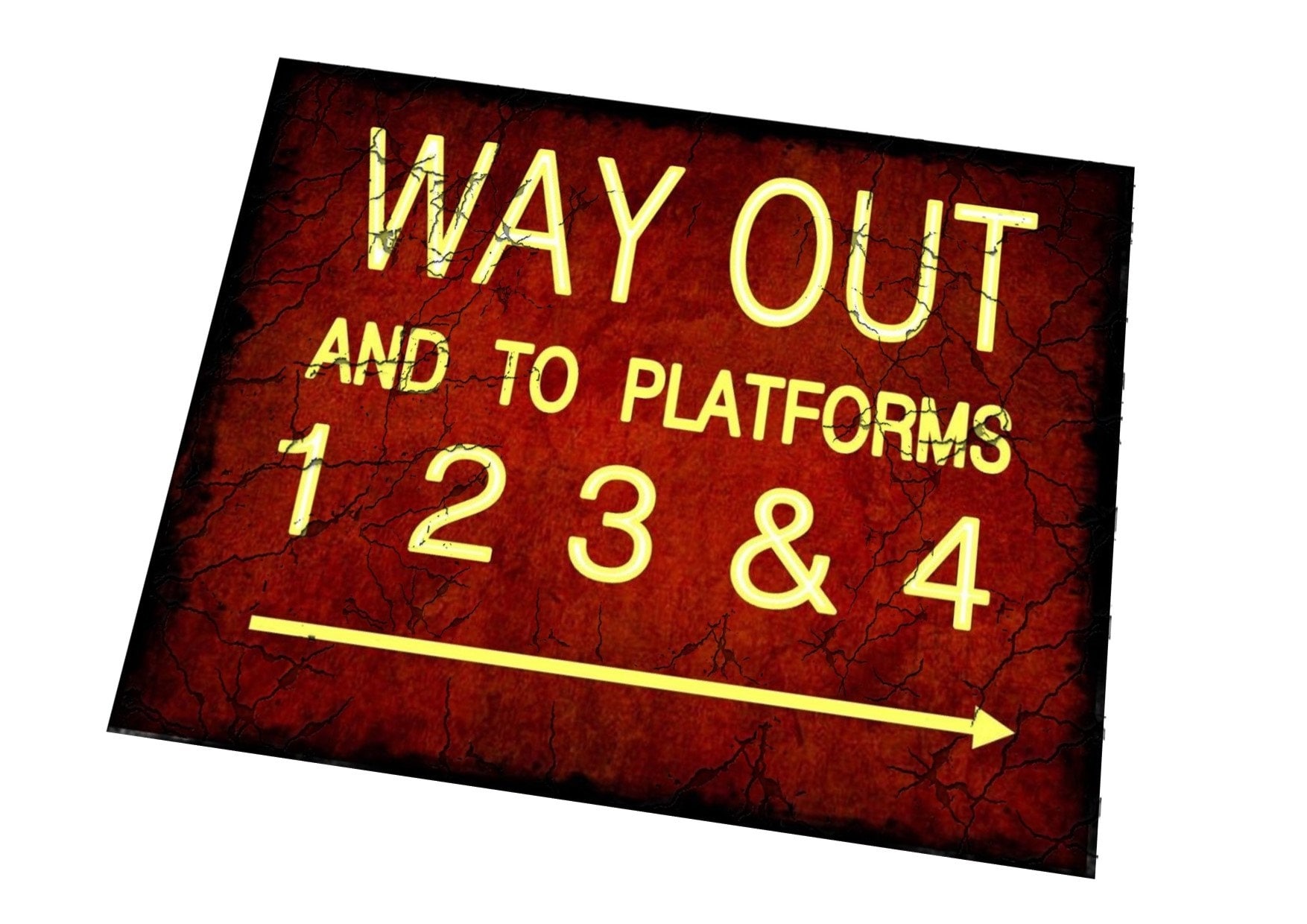 Railway Signs Retro Style Railway Station Sign Metal Vintage Style ...