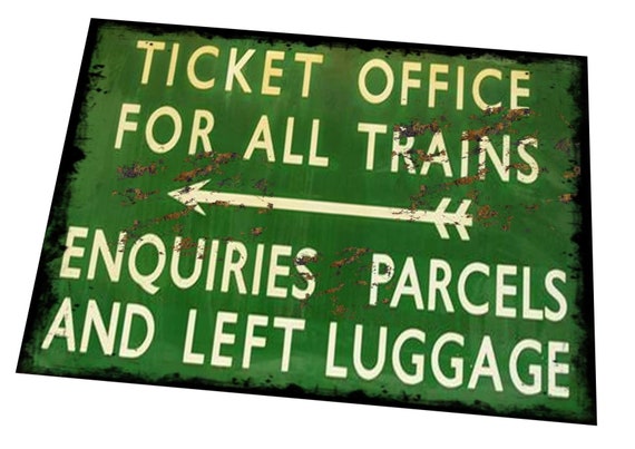 Ticket Office Railway Sign Novelty Retro Vintage Style Railway - Etsy UK