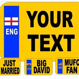 Motorcycle Novelty Number Plate Personalised Number Plate Personalised ...