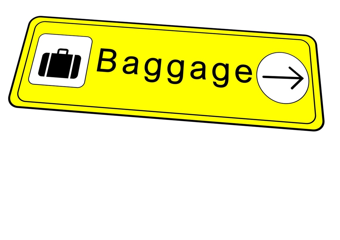 Airport Baggage Sign Reproduction Novelty Airport Sign Fun - Etsy