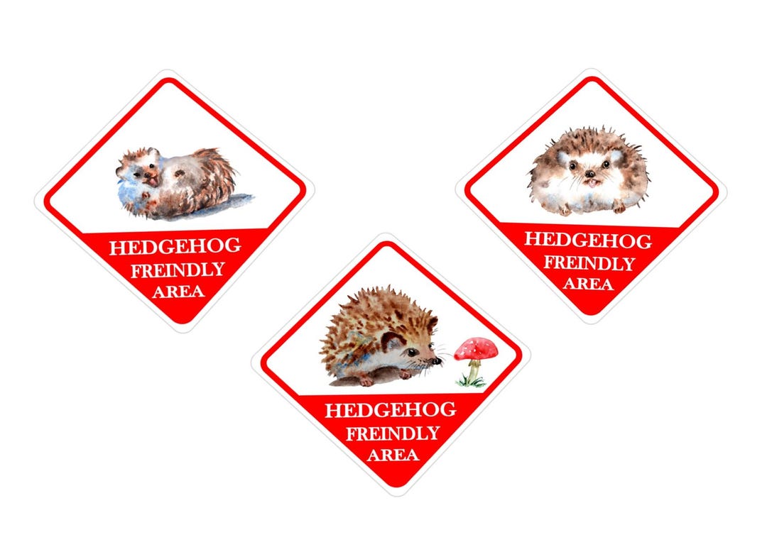 Hedgehog Garden Sign, Garden Sign, Wildlife Sign Patio Back Yard Signs ...
