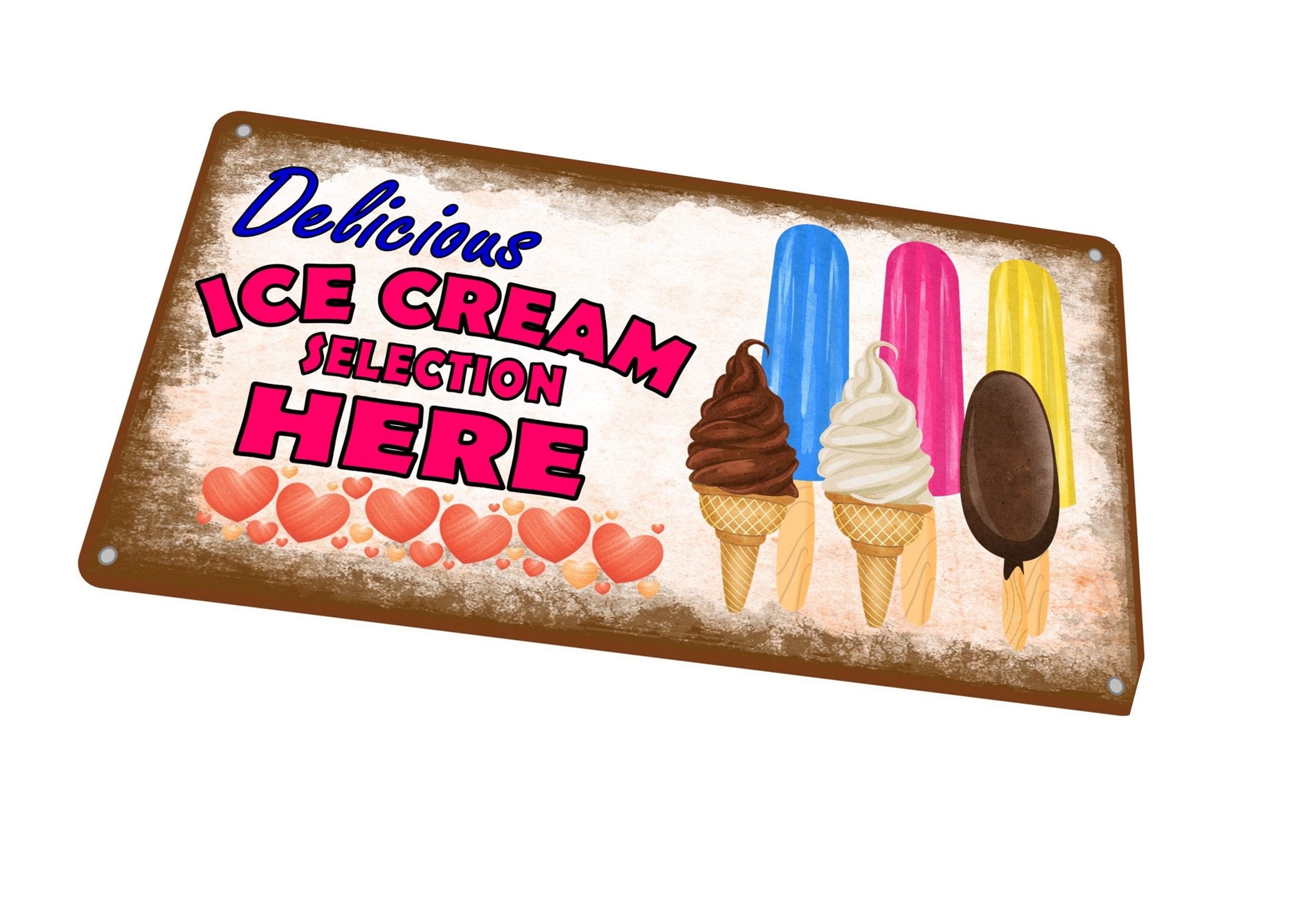 Ice Cream Signs Retro Vintage Style Ice Cream Sign Lolly Mr - Etsy