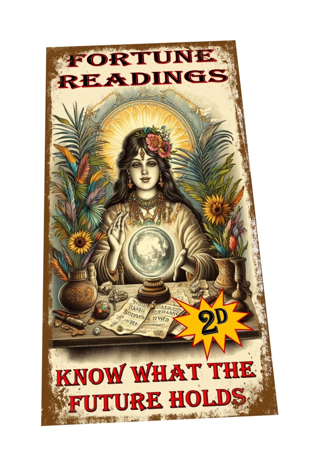 Victorian Fortune Teller Vintage Fairground Carnival Sign Retro Vintage ...