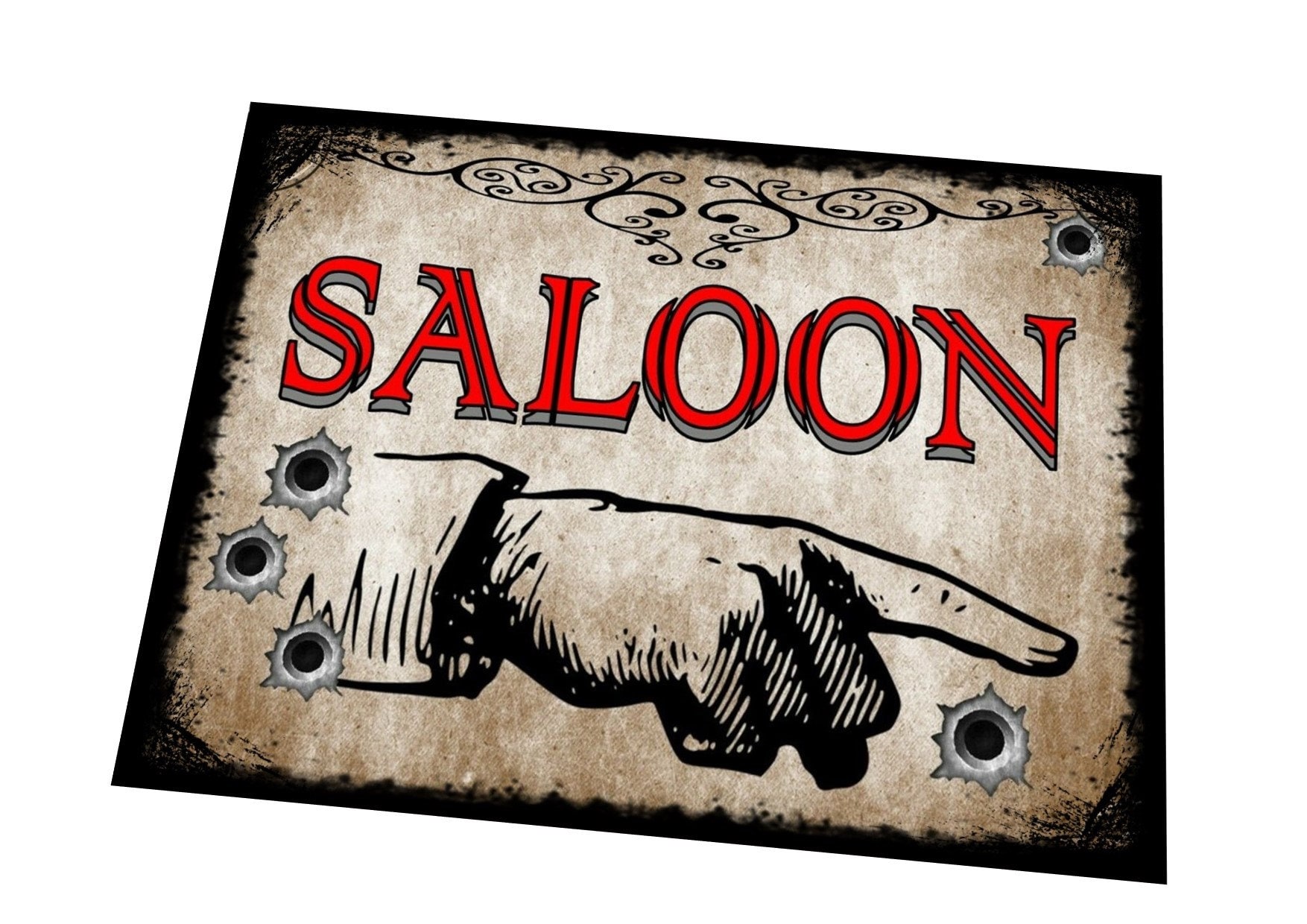 Cowboy Saloon Sign Bar Sign Retro Sign Novelty Fun Reproduction Cowboy ...