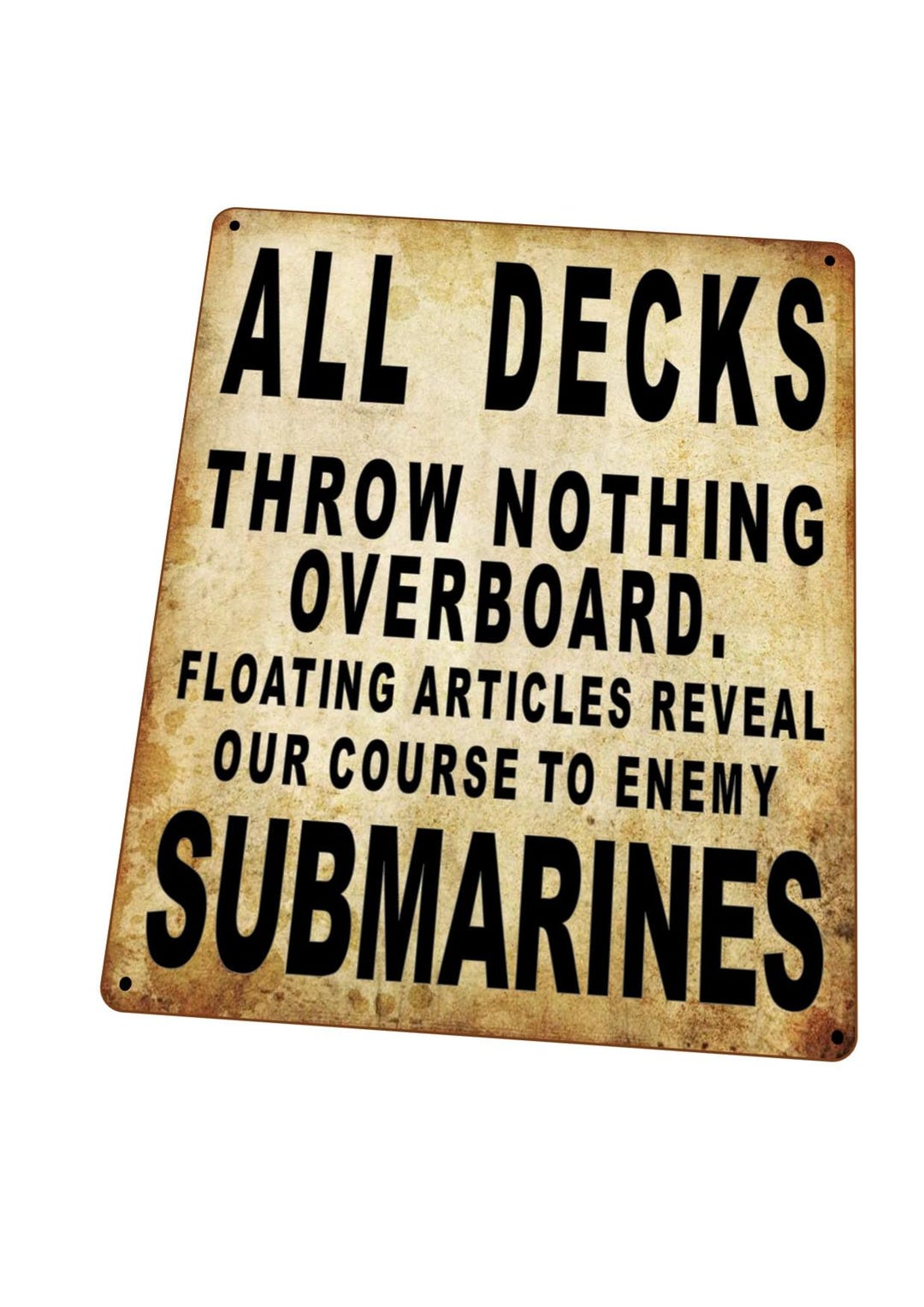 WW2 Navy Ship Sign Ship Deck Sign Sailor WW2 Navy Ship Metal Sign - Etsy