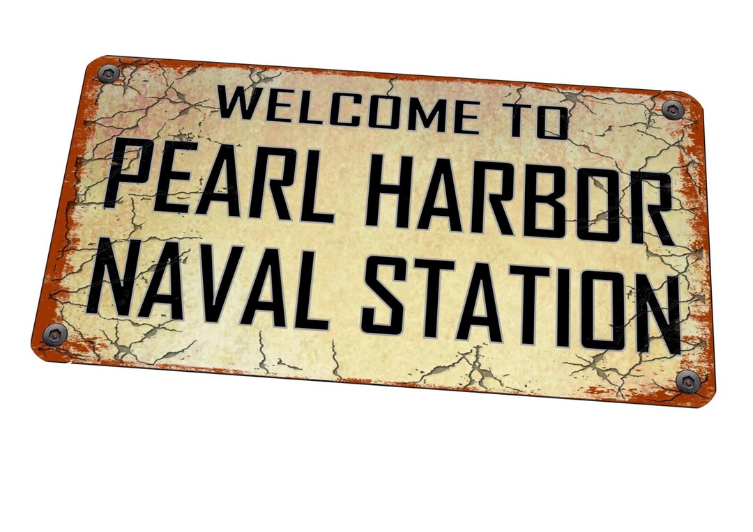 Pearl Harbor Pearl Harbour Man Cave Sign WW2 A Military WW2 Historical ...