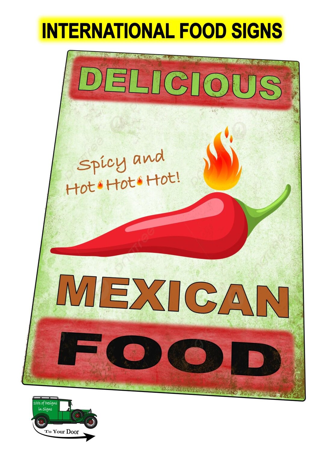 Retro Mexican Food Metal Sign: Vintage Style Wall Decor - Etsy