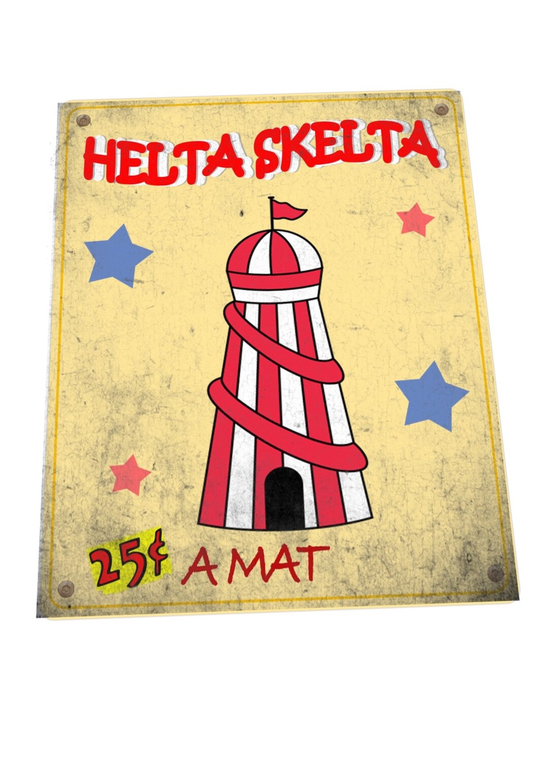 Helta Skelta Vintage Carnival Ride Sign Fairground Carnival Ride Metal ...