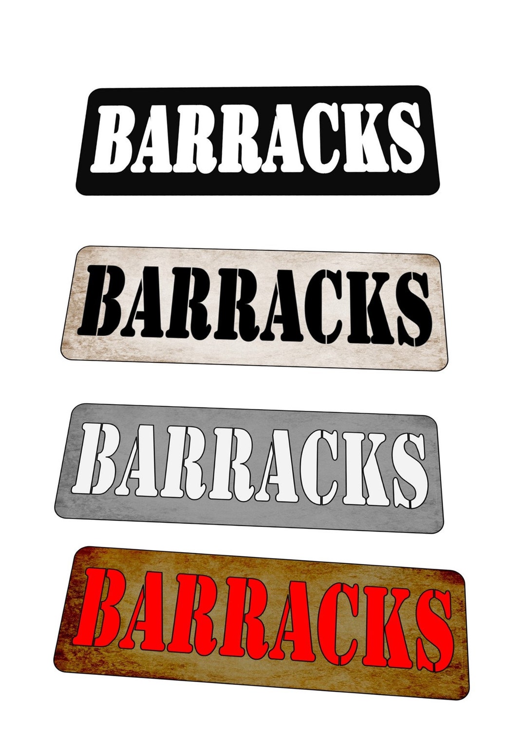 Army Barracks Sign Battlefield Trench Signs Military Battle Signs Front ...