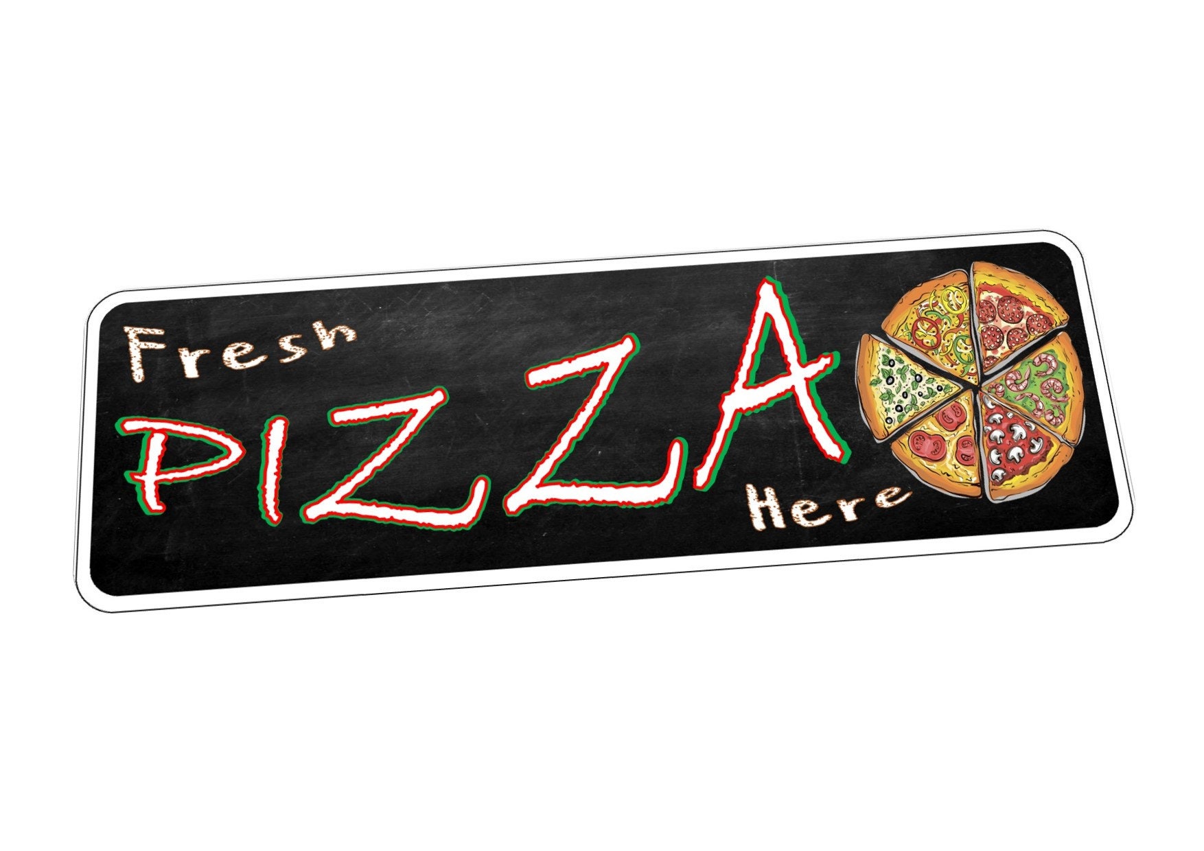 Pizza Italian Food Metal Sign Retro Style Pizza Food Café Sign Bistro ...