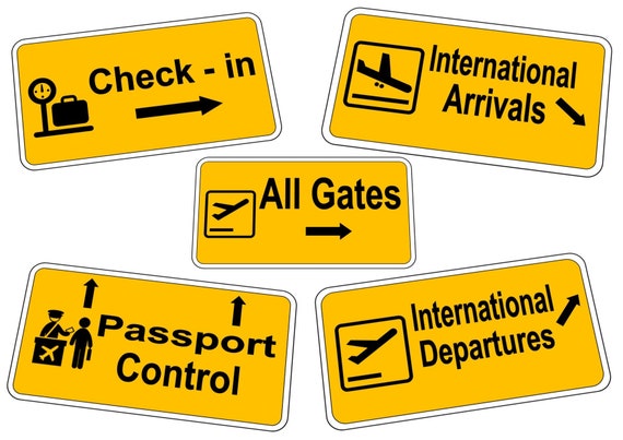 Letreros De La Pista Del Aeropuerto