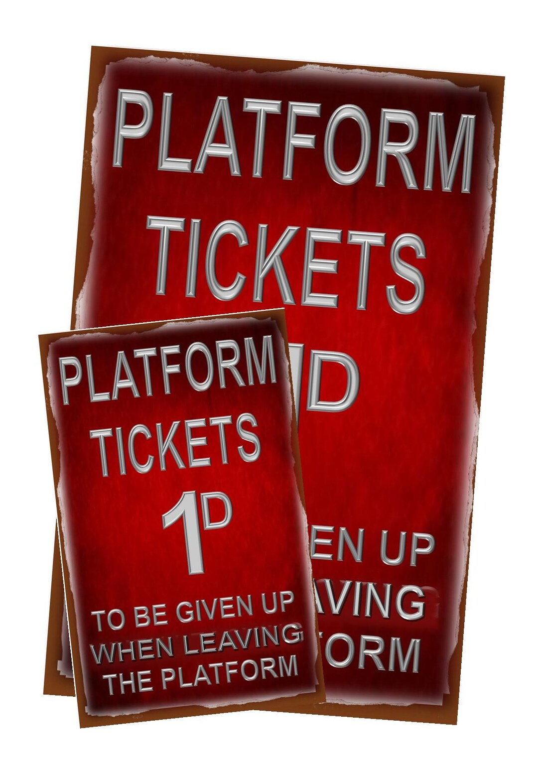 Vintage Railway Platform Tickets Sign Railway Station Metal Sign ...