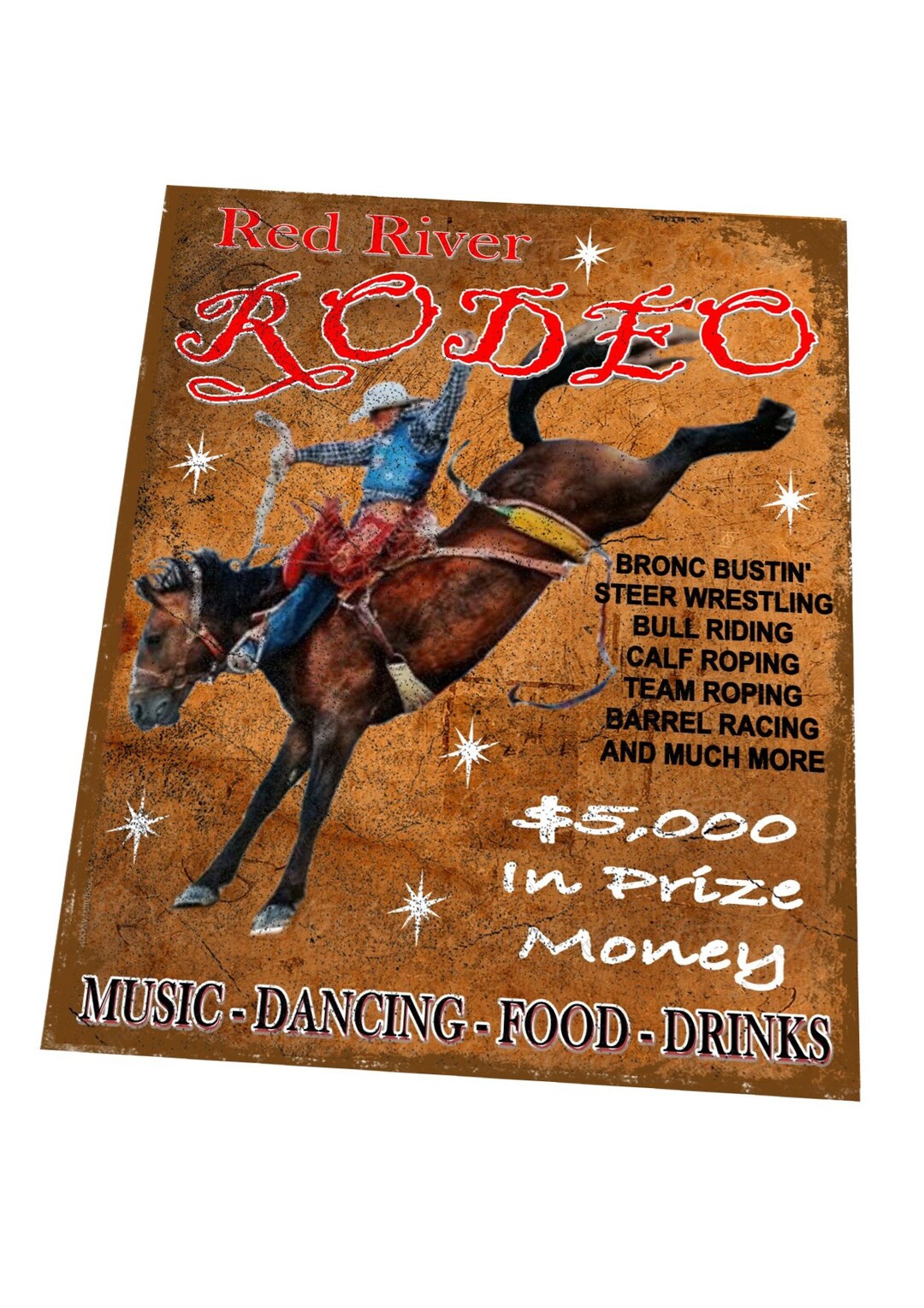 Rodeo Cowboy Wild West Metal Sign Wall Plaque Rodeo Cowboy Sign Western ...