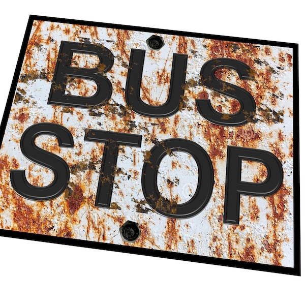 Bus Stop Sign - Etsy