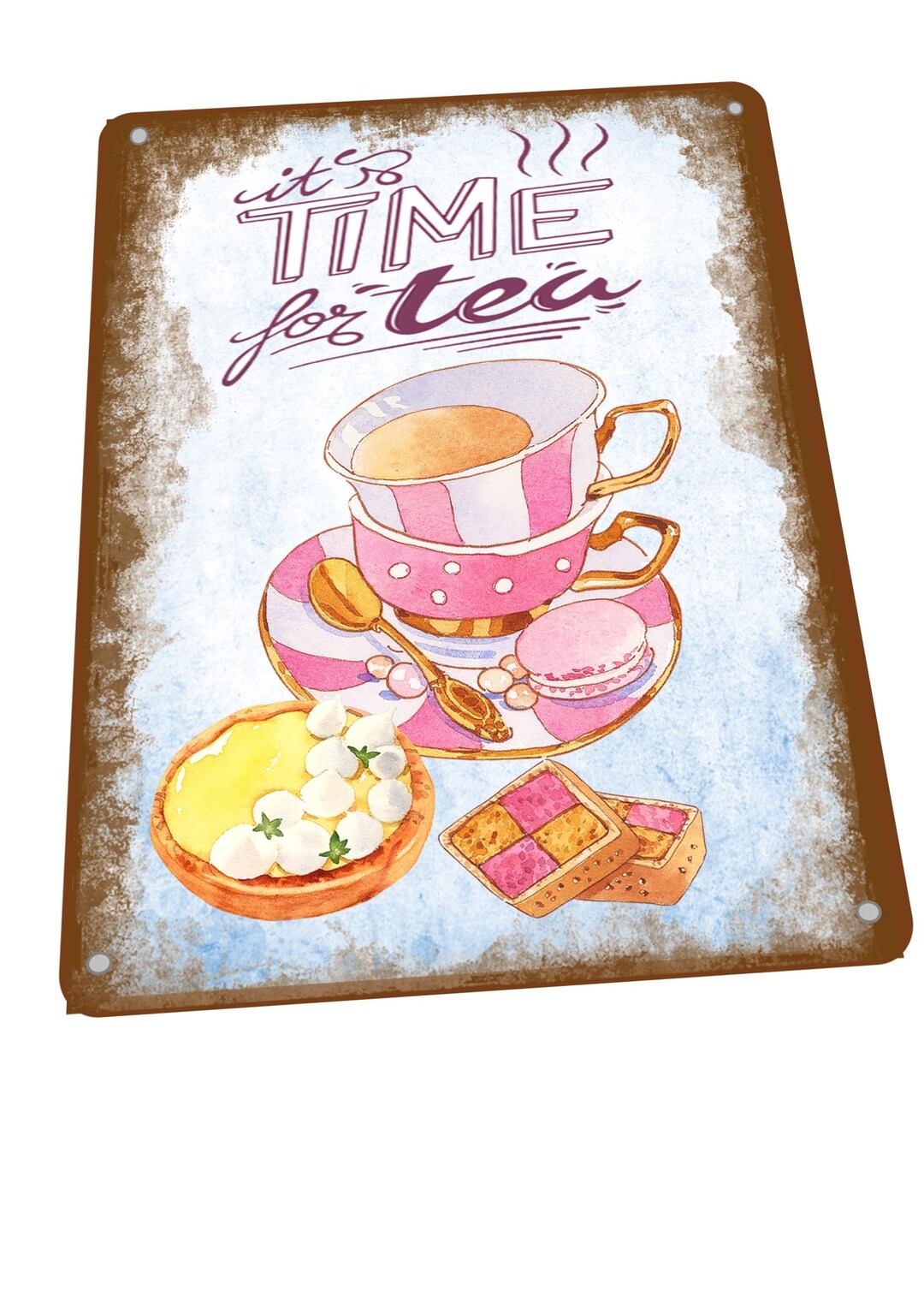 Tea Shop Tea Time Sign Afternoon Tea Retro Style Vintage Sign Tea Shop ...