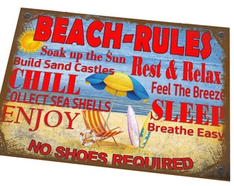 Deck Chairs, Seaside Hire, House/kitchen, Beach, Metal/steel Wall Sign ...