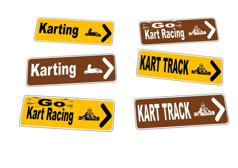 Go Kart Karting Race Track Sign Karting Sign Wall Plaque Karting Metal ...