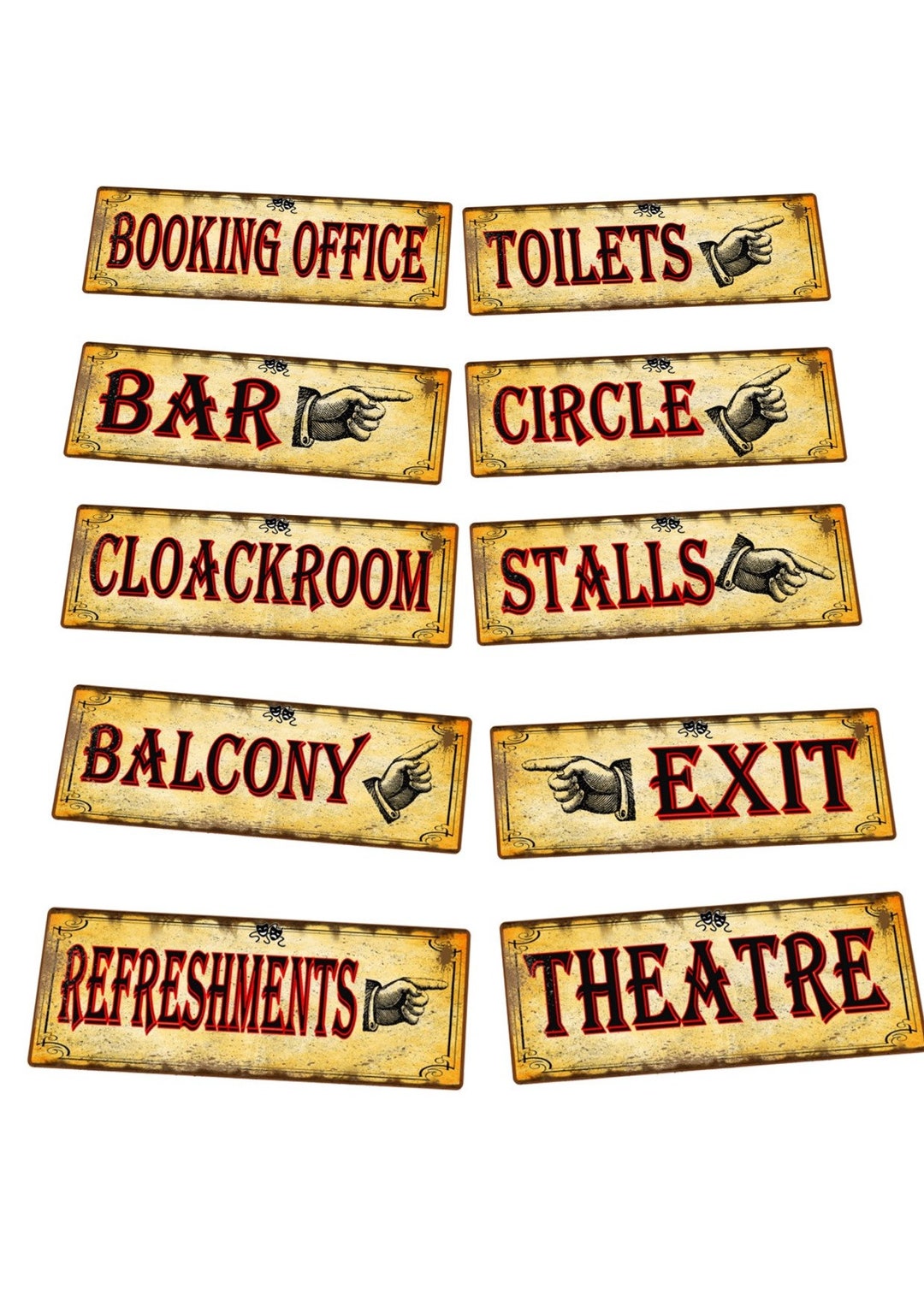 Vintage Theatre Signs Reproduction Vintage Style Theatre Box Office ...