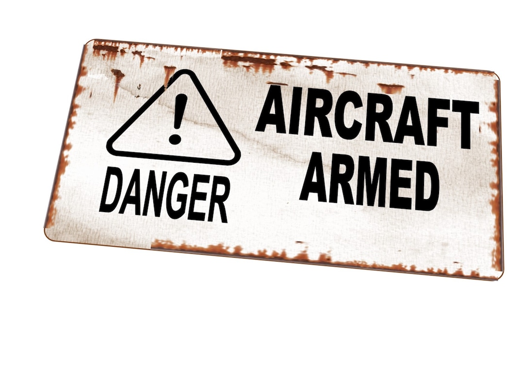 Aircraft Armed Military Man Cave Sign WW2 Air Force Sign Military WW2 ...