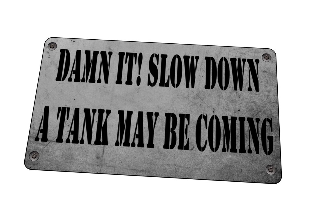 WW2 Warning Metal Sign, Battlefield Metal Sign, WW2 Tank Battlefield ...