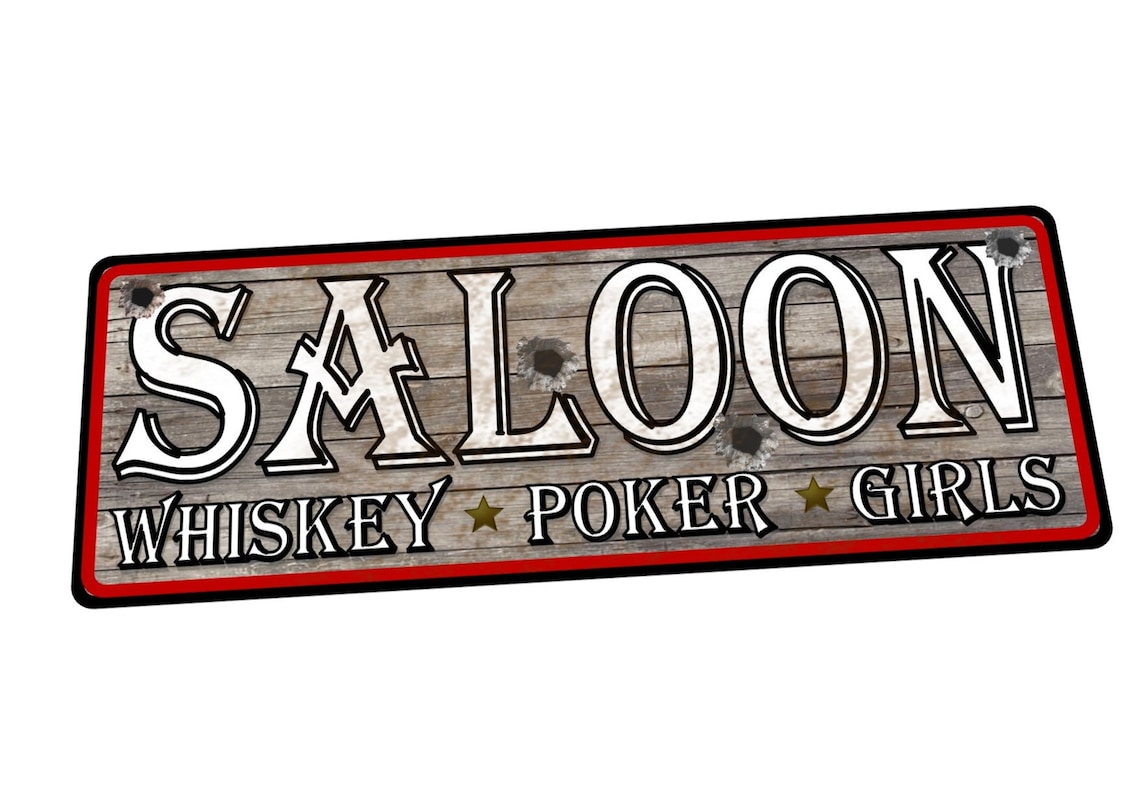 Cowboy Western Town Signs, Hotel, Jail, Bunkhouse Signs, Wild West Town ...