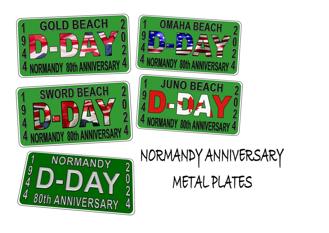 D-day Normandy Landings Anniversary Metal Wall Plaque Signs, Normandy ...