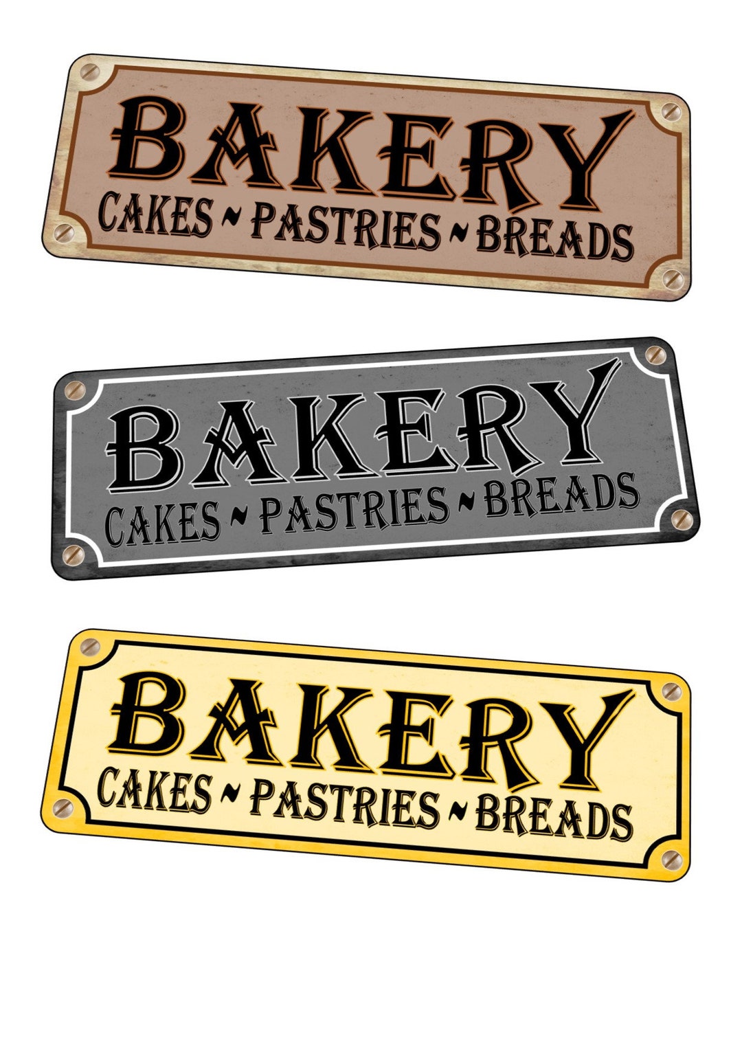 Bakery Sign Vintage Retro Bakery Bakers Sign Bread Cakes Bakery Sign - Etsy