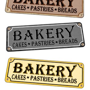 Bakery Sign Vintage Retro Bakery Bakers Sign Bread Cakes Bakery Sign - Etsy