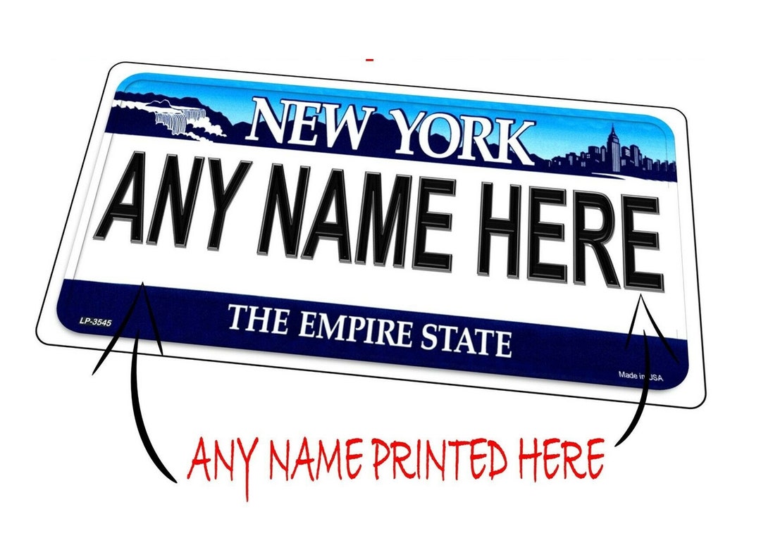 American Personalised Number Plate Personalised New York City Number ...