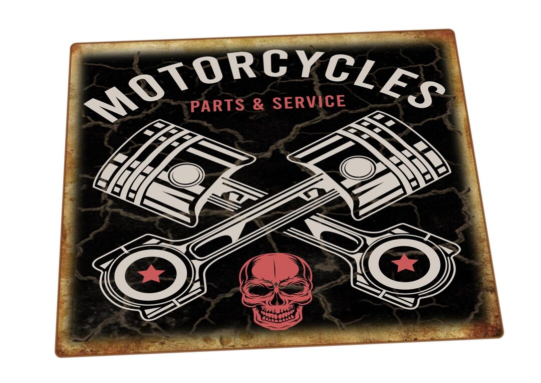 Motorcycle Bikers Vintage Sign, Bike Retro Style Born to Ride Metal ...