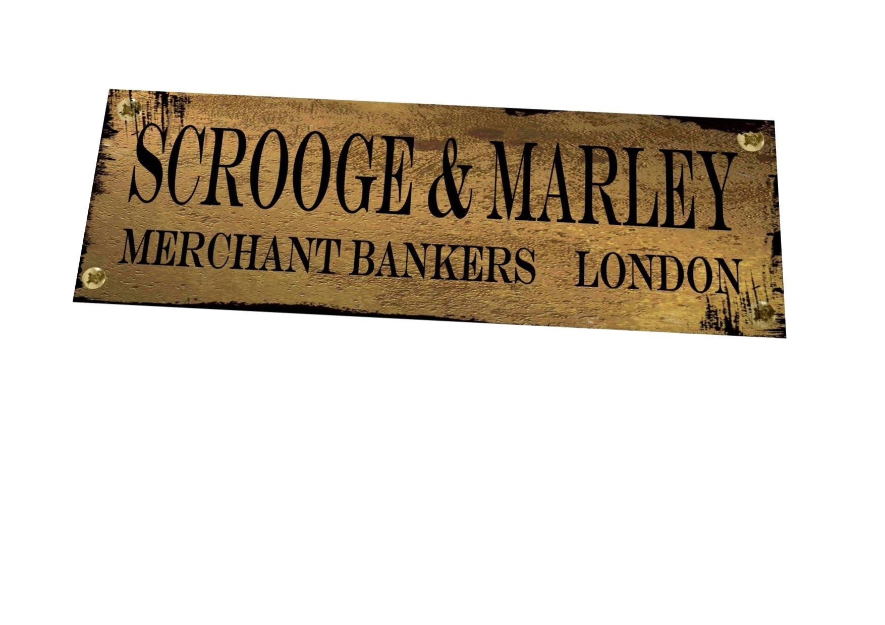 Christmas Sign Scrooge & Marley Christmas Retro Vintage Style Metal ...