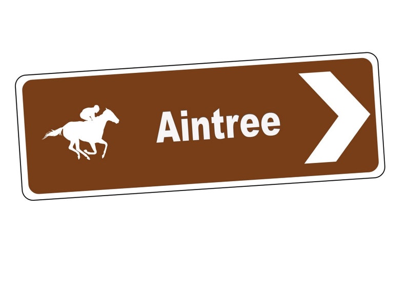 Horse Racing Sign Race Course Sign Aintree Newmarket Chepstow ...