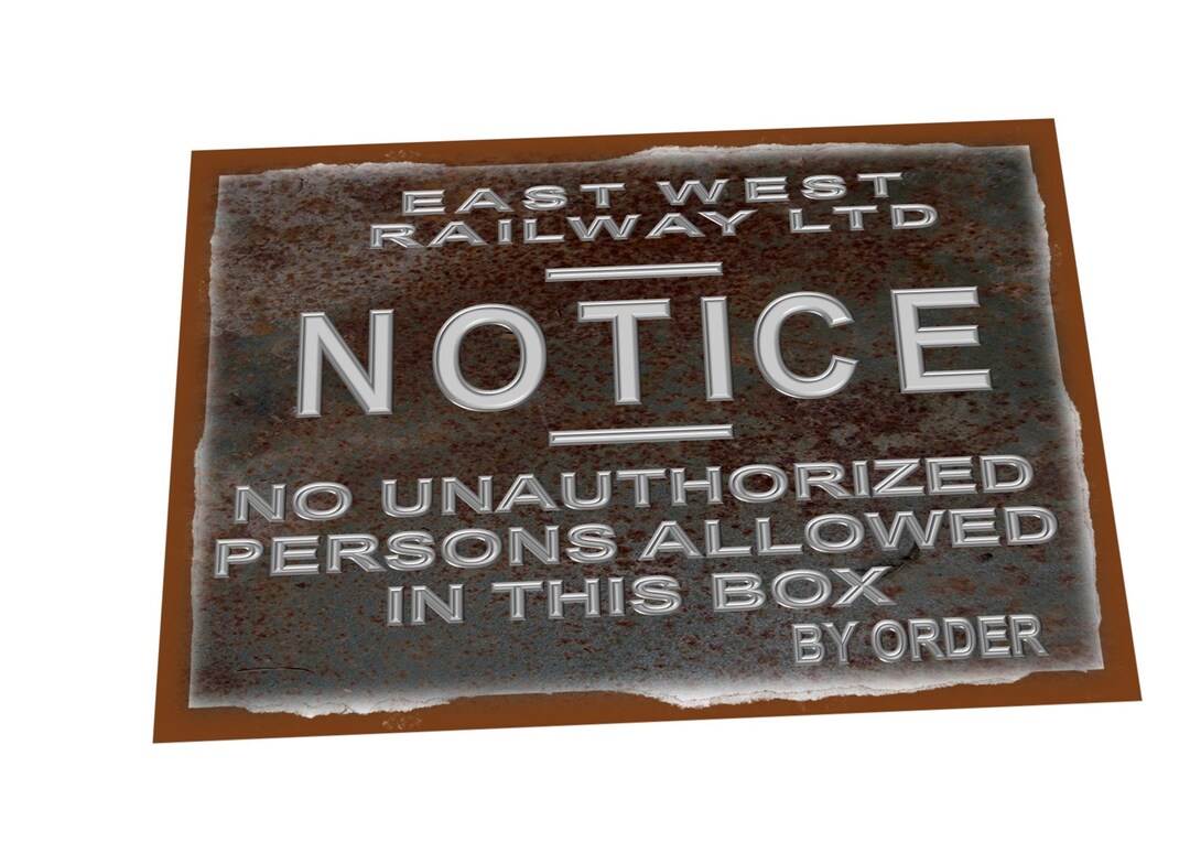 Vintage Railway Signal Box Sign Railway Station Notice Metal Sign - Etsy