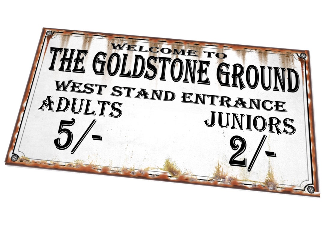 Goldstone Ground Brighton Sign Vintage Style Retro Vintage Football ...