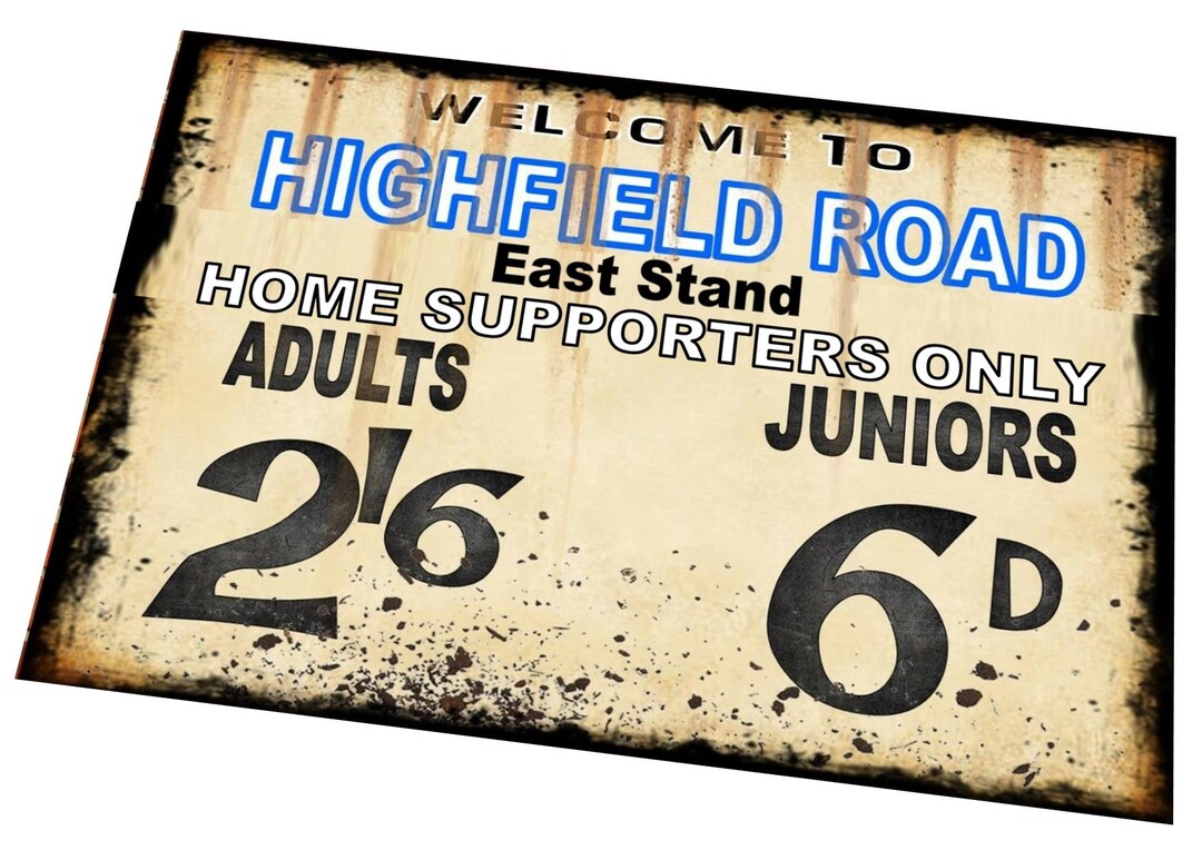 Highfield Road Coventry Football Turnstile Sign Reproduction Aged ...