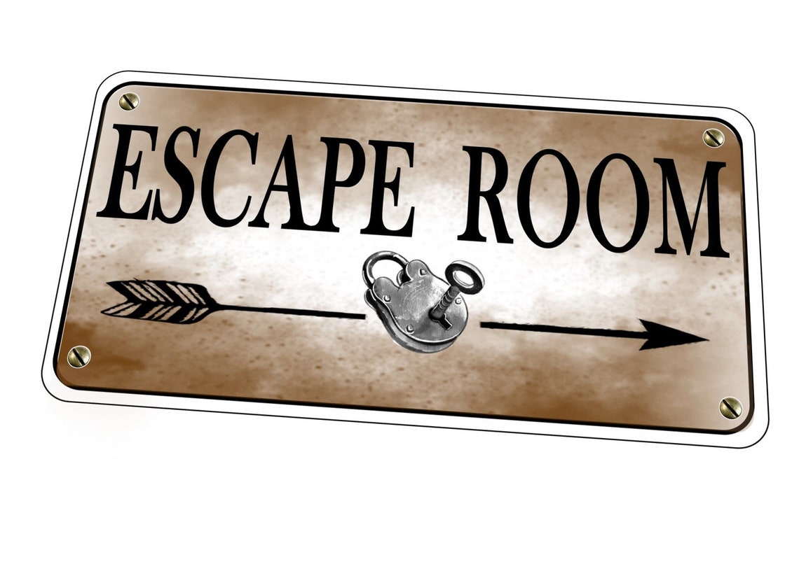Escape Room Signs Retro Escape Room Sign Games Escape Room Escape Sign ...