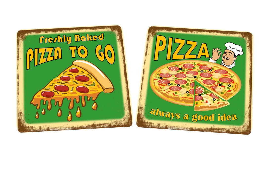Pizza Shop Sign, Retro Pizza Sign, Italian Pizza Sign Kitchen Pizza ...