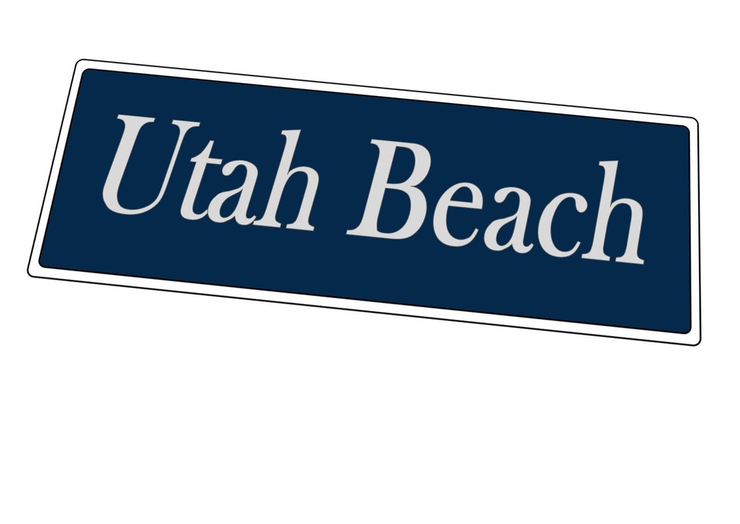 Utah Beach Sign WW2 Reproduction Metal Sign Vintage Style WW2 Army Sign ...