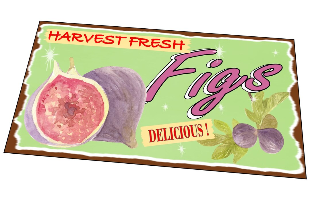 Figs Retro Style Sign Farmers Market Sign Metal Vintage Style Retro ...