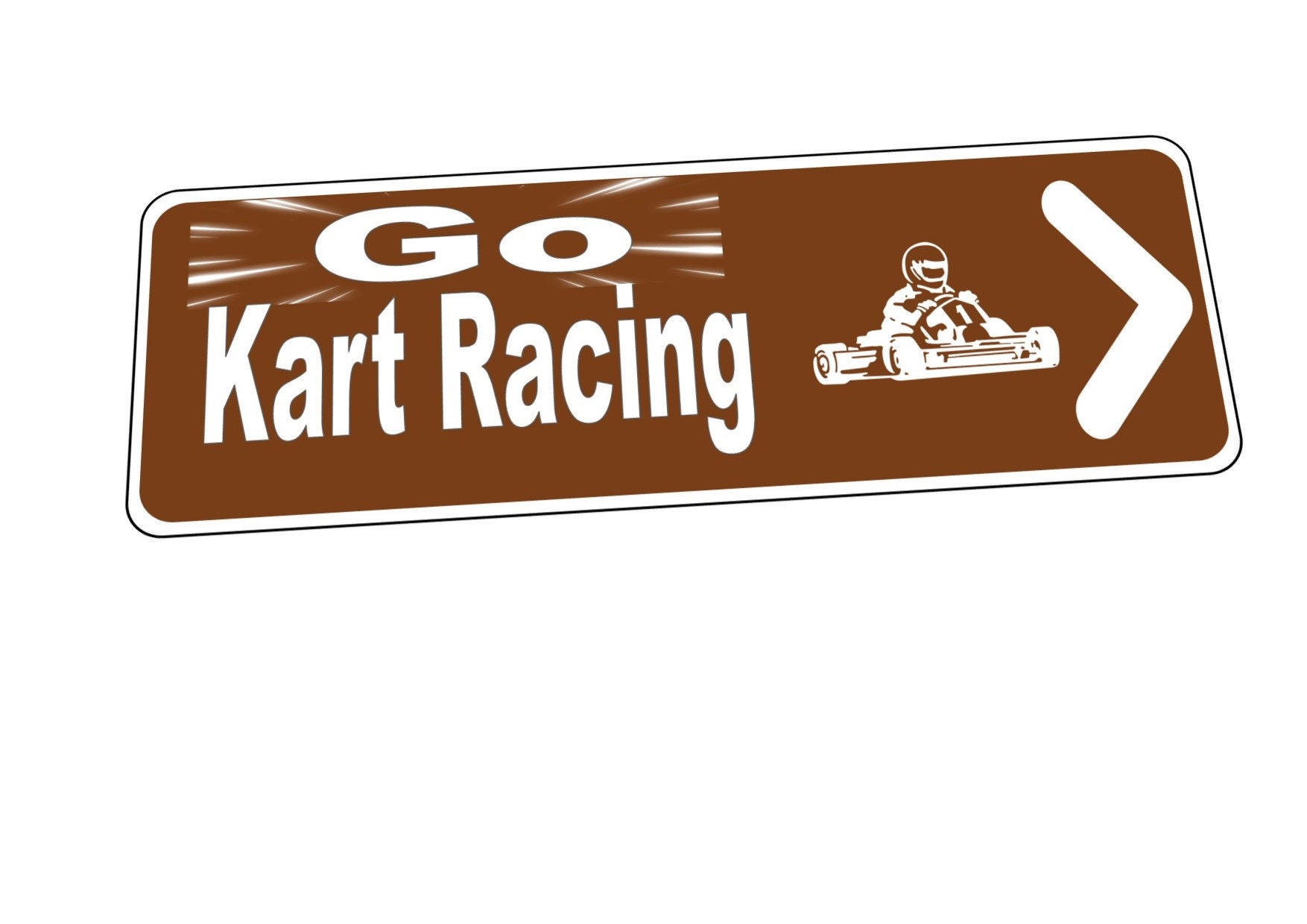 Go Kart Karting Race Track Sign Karting Sign Wall Plaque Karting Metal ...