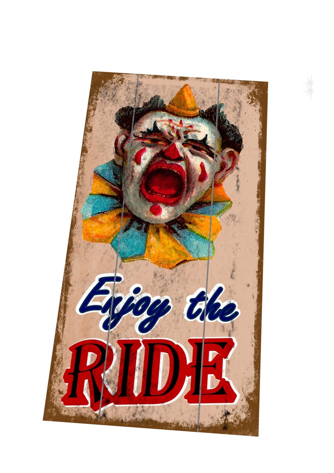 Enjoy the Ride Vintage Fairground Carnival Sign Retro Vintage Style Fun ...