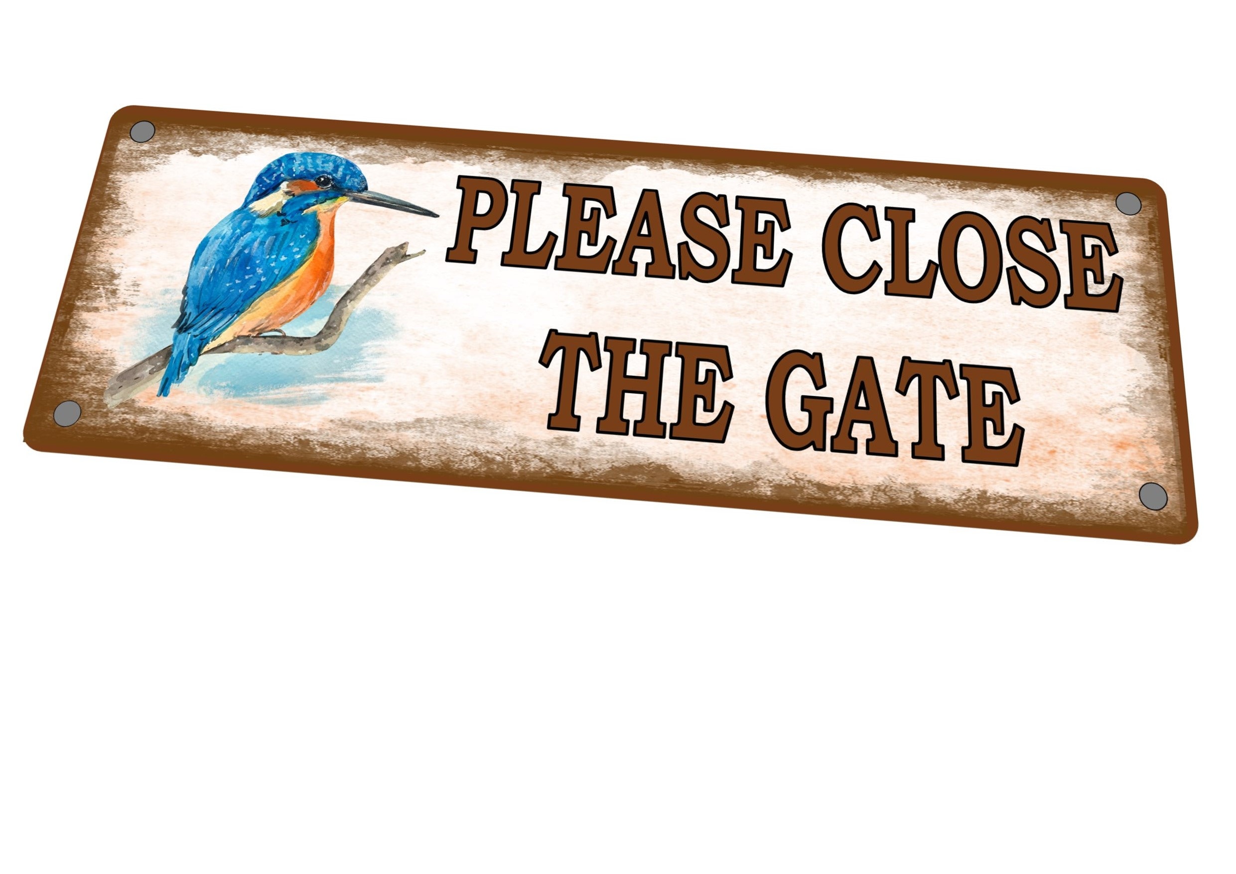 Shut the Gate Sign Novelty Aged Effect Country Farm Cat - Etsy