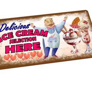 Ice Cream Signs Retro Vintage Style Ice Cream Sign Lolly Mr Whippy ...