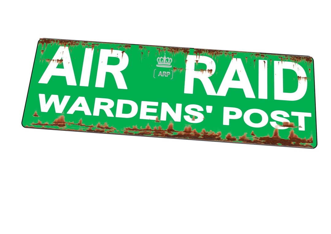 Air Raid Wardens Office Man Cave Sign WW2 Sign Military Man Cave Sign ...