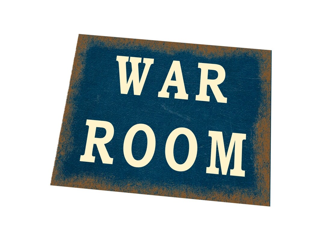 War Room Sign Metal Vintage Style WW2 War Room Sign Retro Metal Sign ...