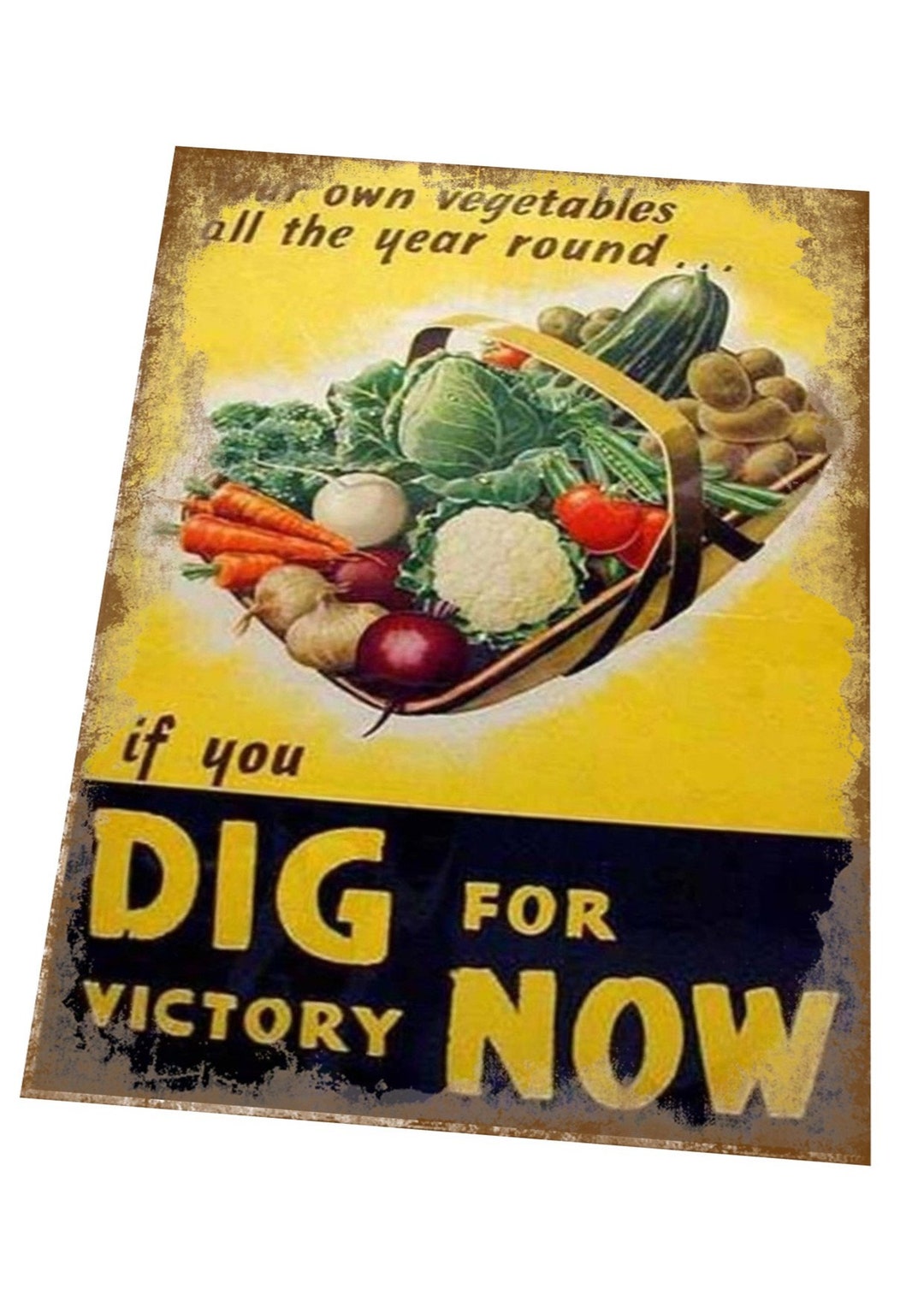 Retro WW2 Sign Vintage War Sign Reproduction Sign World War 2 1940s ...